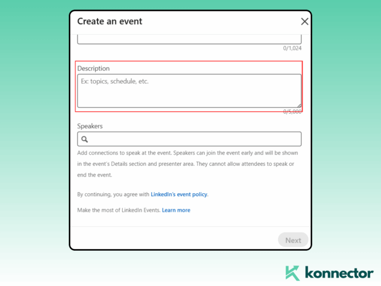 How to set up LinkedIn Events?